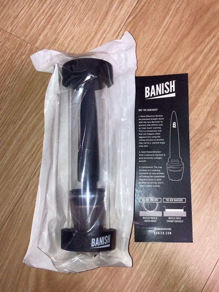 Banisher 2.0 microneedling stamp 24k gold plated, Beauty & Personal ...