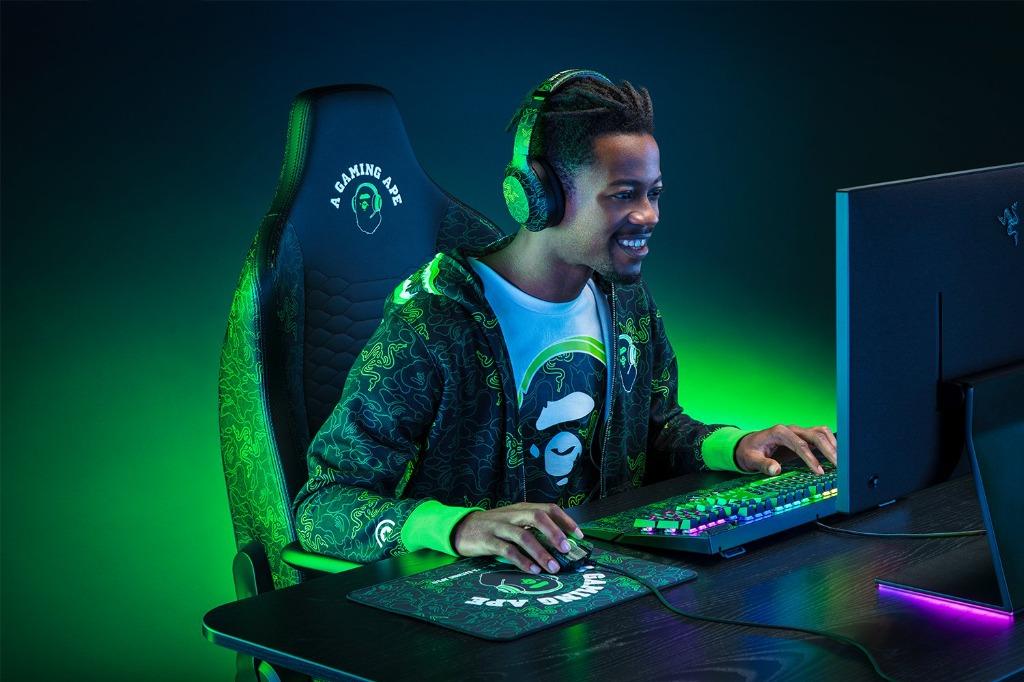 Bape x Razer Iskur X Gaming Chair, Furniture & Home Living, Furniture ...