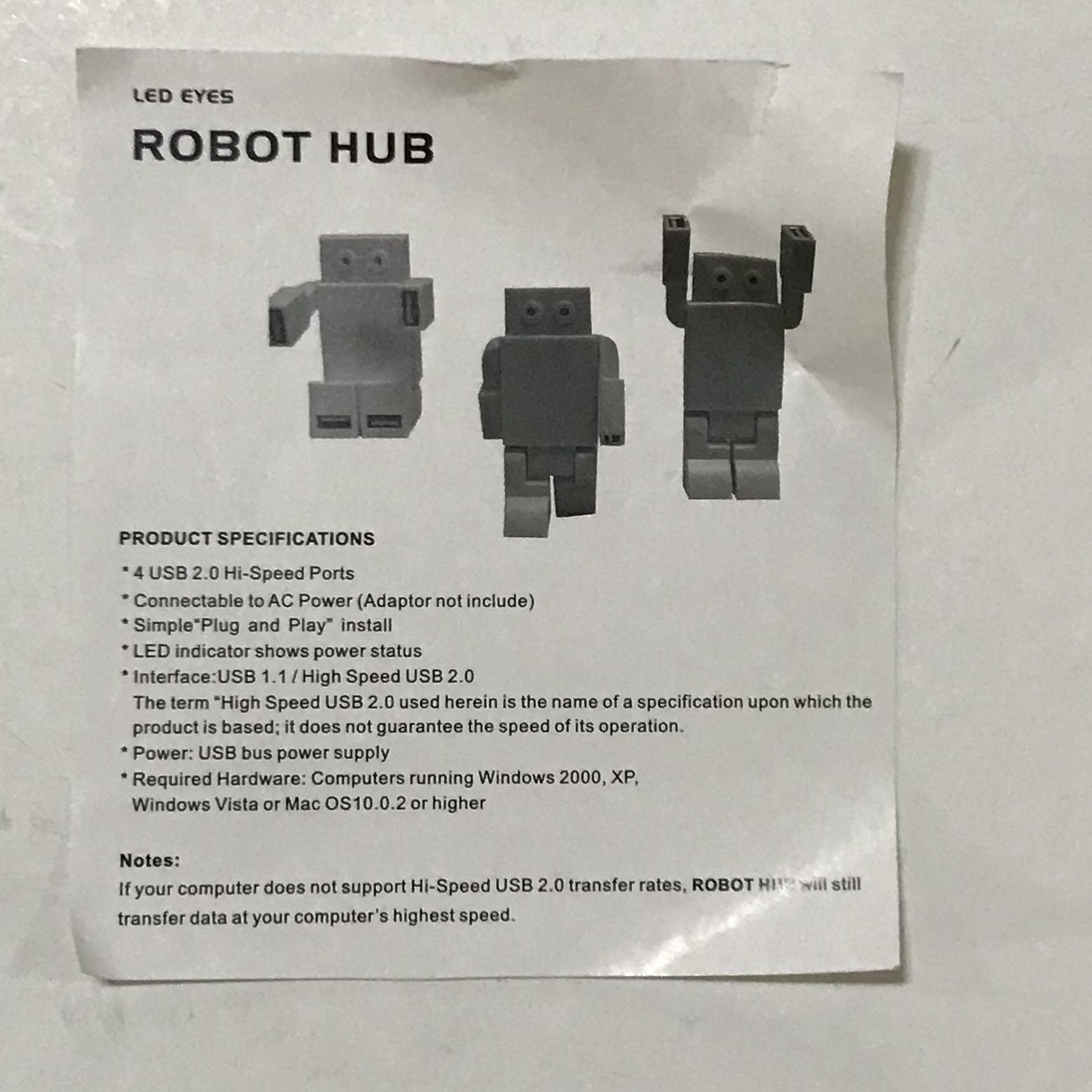 BN ANIMAX Brand LED EYES ROBOT HUB Come With 4 USB 2.0 Hi-Speed Ports ...