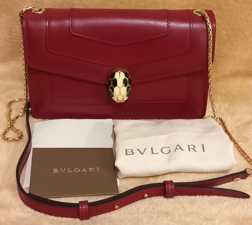 Bvlgari red, Luxury, Bags & Wallets on Carousell