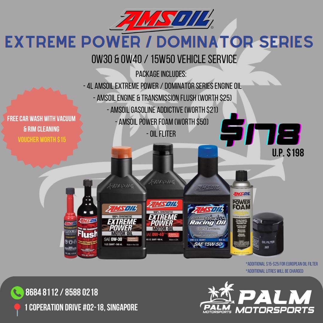 Car Servicing - AMSoil Extreme Power / Dominator Series, Car ...