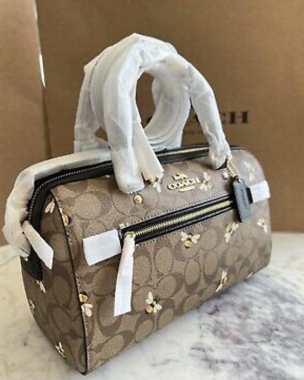 Coach Bee Print Rowan Satchel Bag, Women's Fashion, Bags & Wallets ...