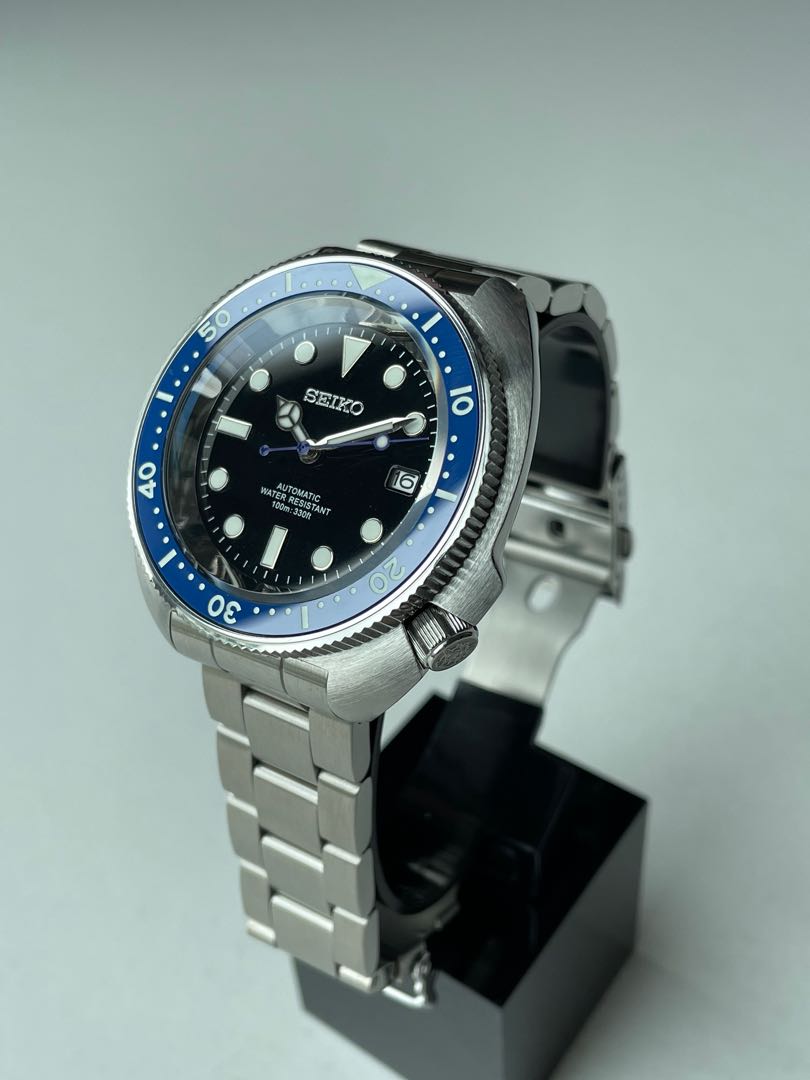 Custom Seiko Mod Blue Lume Turtle, Men's Fashion, Watches & Accessories ...