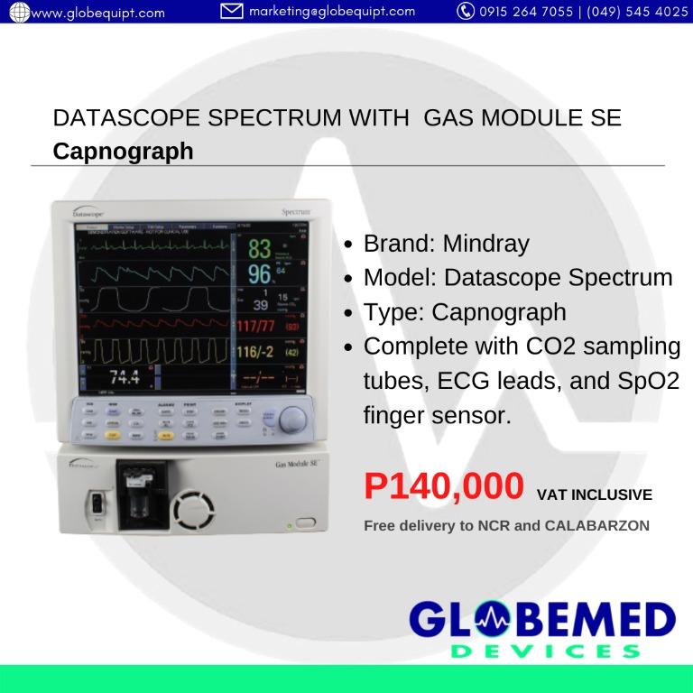 Datascope Spectrum with Gas Module SE Capnograph, Health & Nutrition ...