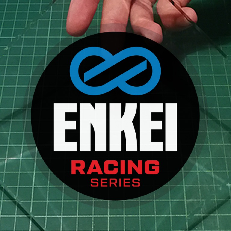 ENKEI Racing Series Japan Performance Motor Parts . Static Cling Car ...
