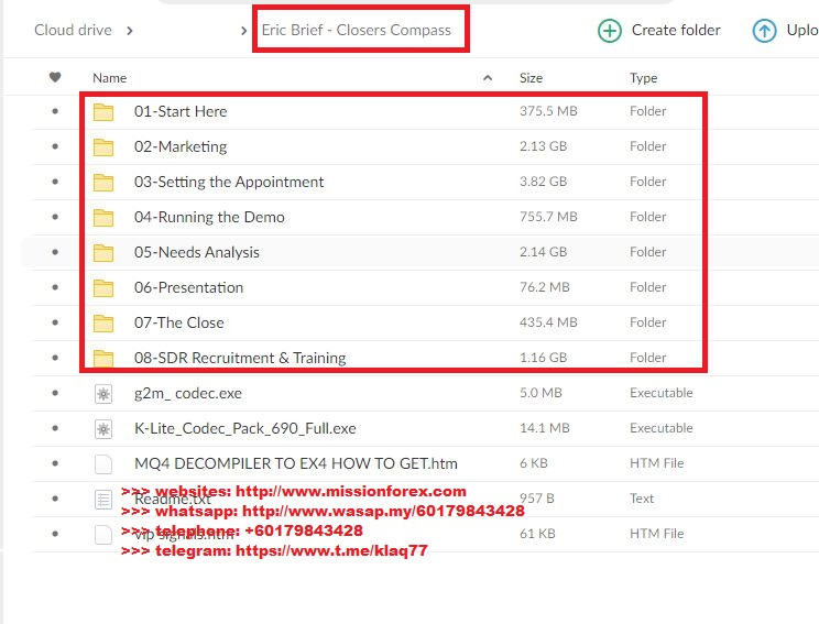 Eric Brief - Closers Compass (Total size: 10.88 GB Contains: 16 folders ...