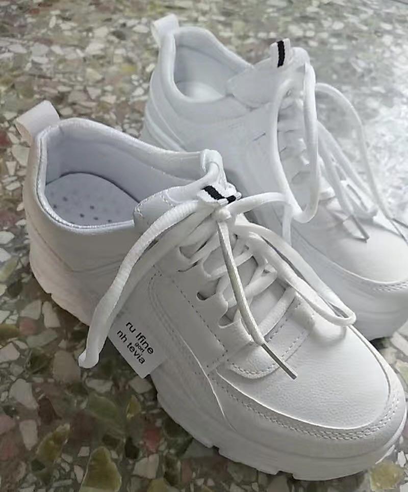 Fashion White Shoes/ White Simple Sneakers, Women's Fashion, Footwear ...