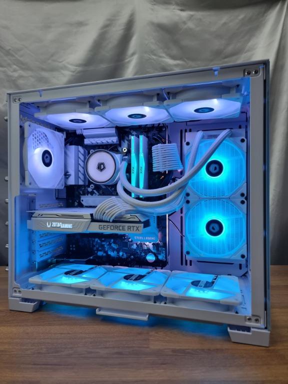 [FREE DELIVERY] CLOUD WHITE GRAPHIC CARD + WHITE CUSTOM THEME GAMING ...