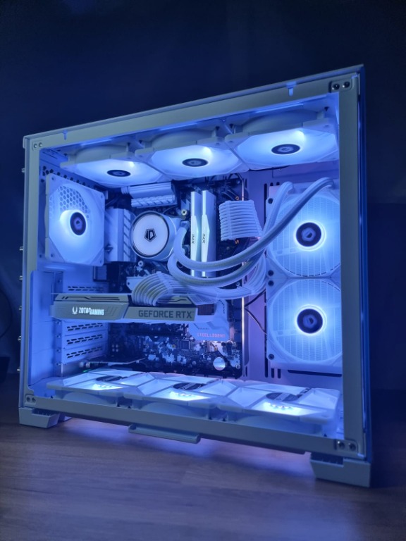 [FREE DELIVERY] CLOUD WHITE GRAPHIC CARD + WHITE CUSTOM THEME GAMING ...