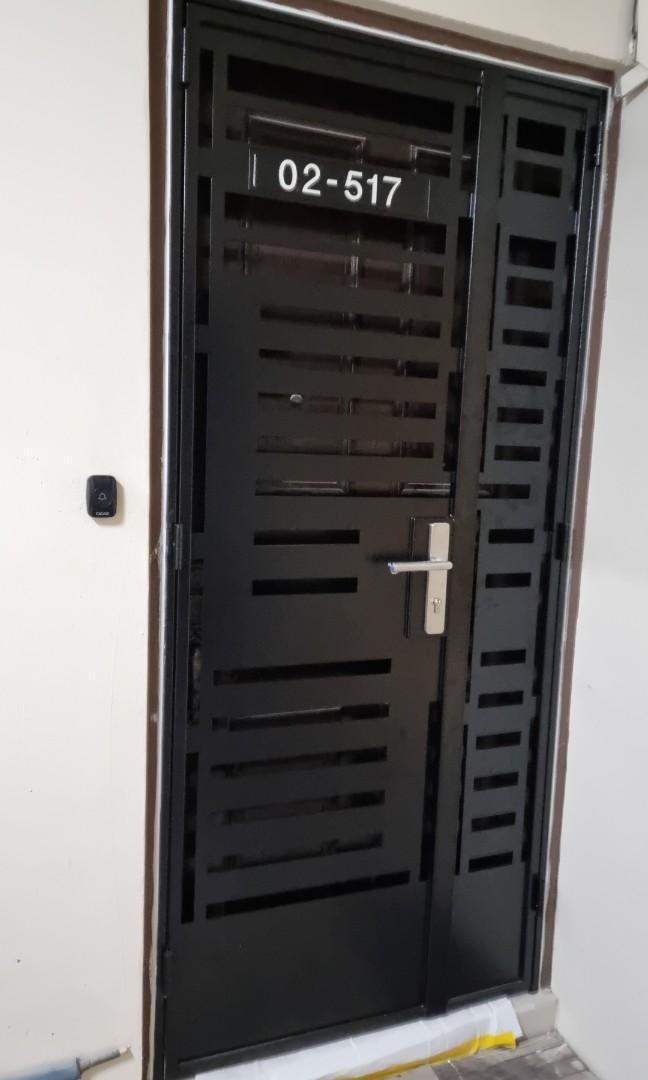 HDB front gate, Furniture & Home Living, Security & Locks, Locks, Doors ...