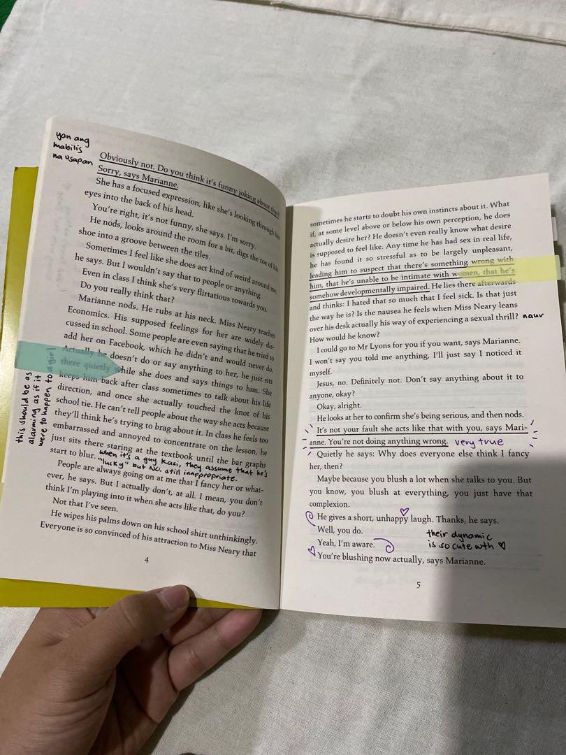 [HEAVILY ANNOTATED] Normal People by Sally Rooney, Hobbies & Toys ...