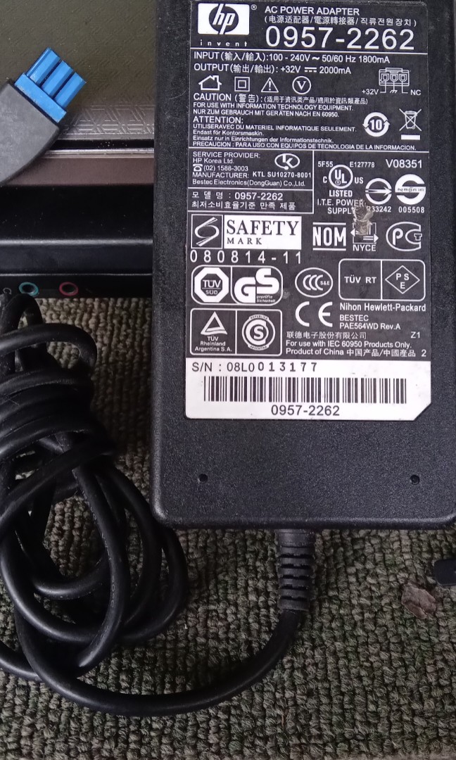 HP ac power adapter 0957-2262 HP Office jet pro 8000 series, Computers ...