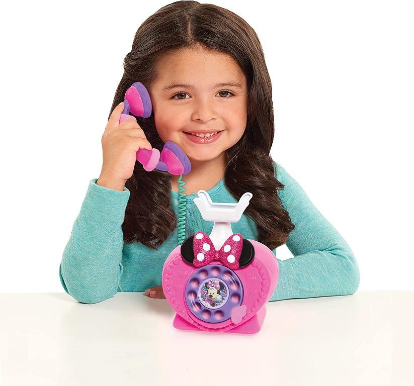 Disney Junior Minnie Mouse Ring Me Rotary Phone with Lights and Sounds ...