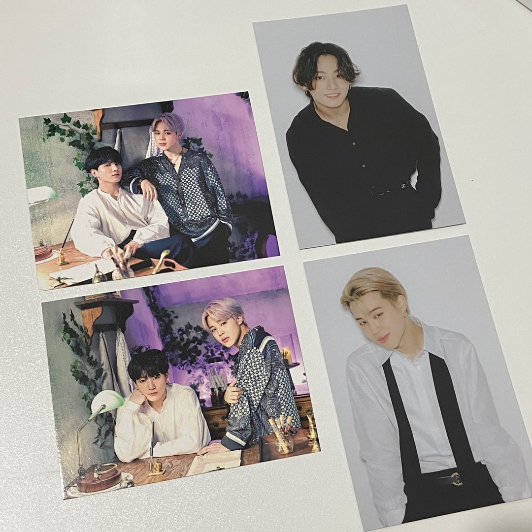 Jikook 5th muster pop up card and Jimin and Jungkook NYEL postcard ...