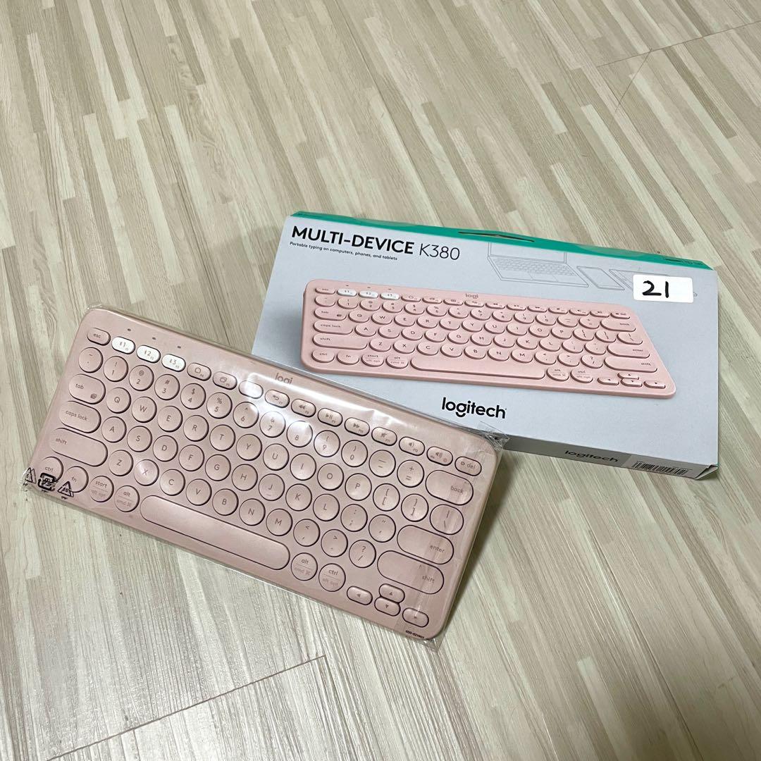 Logitech K380 bluetooth wireless keyboard pink, Computers & Tech, Parts ...