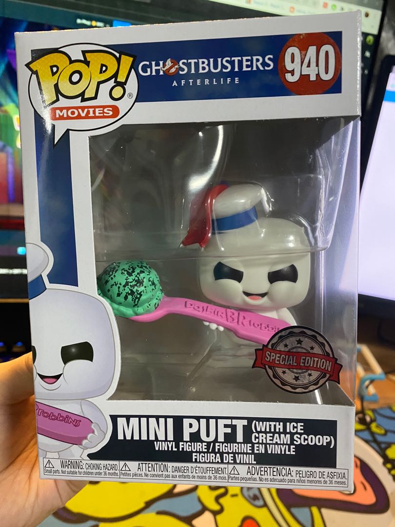 Mini Puft (with Ice Cream Scoop) Funko Pop!, Hobbies & Toys, Toys ...