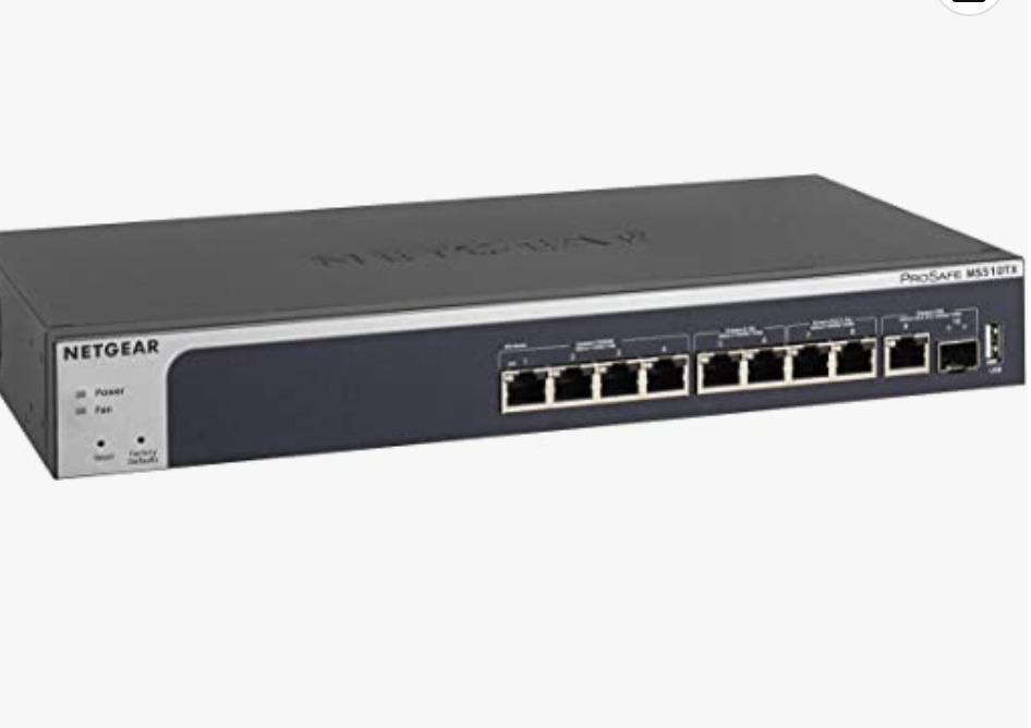NETGEAR 10-Port 10G Multi-Gigabit Smart Switch (MS510TX), Computers ...
