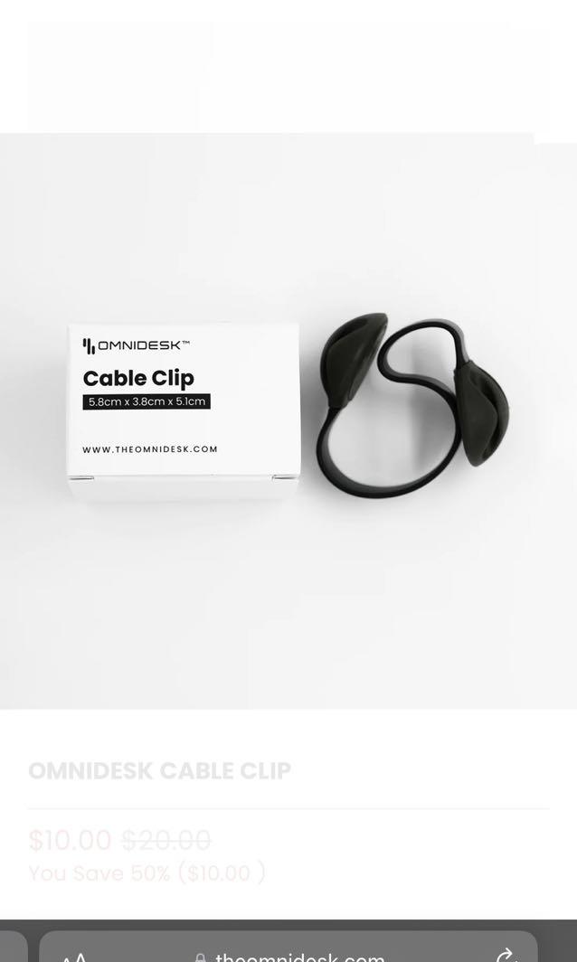 Omnidesk cable clip, Computers & Tech, Parts & Accessories, Other Accessories on Carousell