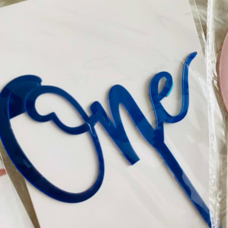 ONE | Baby's 1st birthday Cake Topper | 1st Anniversary | Rose Gold ...