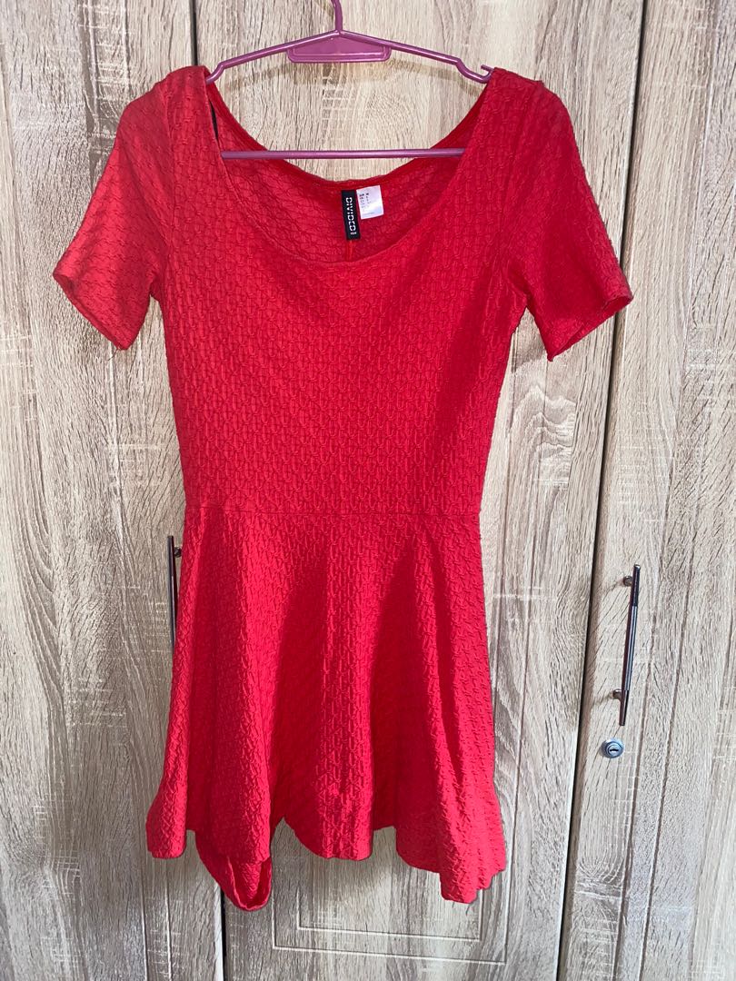 Original / Authentic H&M | Divided Red Dress, Women's Fashion, Dresses ...