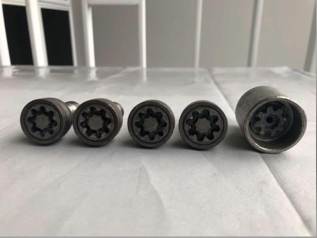 Original VW/Audi Wheel Lock Nuts, Car Accessories, Tyres & Rims on ...
