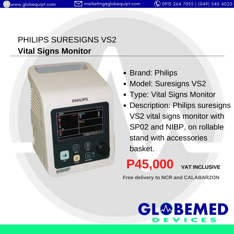 Philips Suresigns VS2 Vital Signs Color Monitor , Health & Nutrition ...