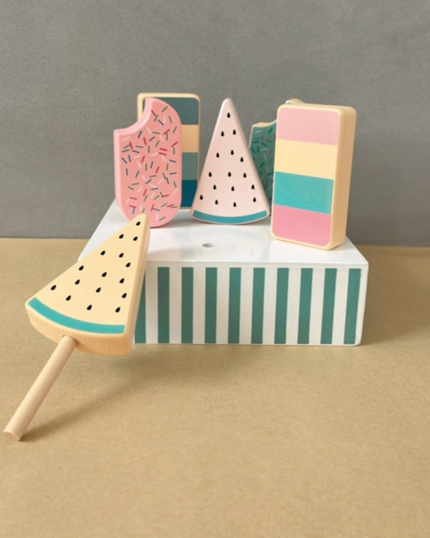 Wooden Popsicle Box Pretend Play Toy, Hobbies & Toys, Toys & Games on ...