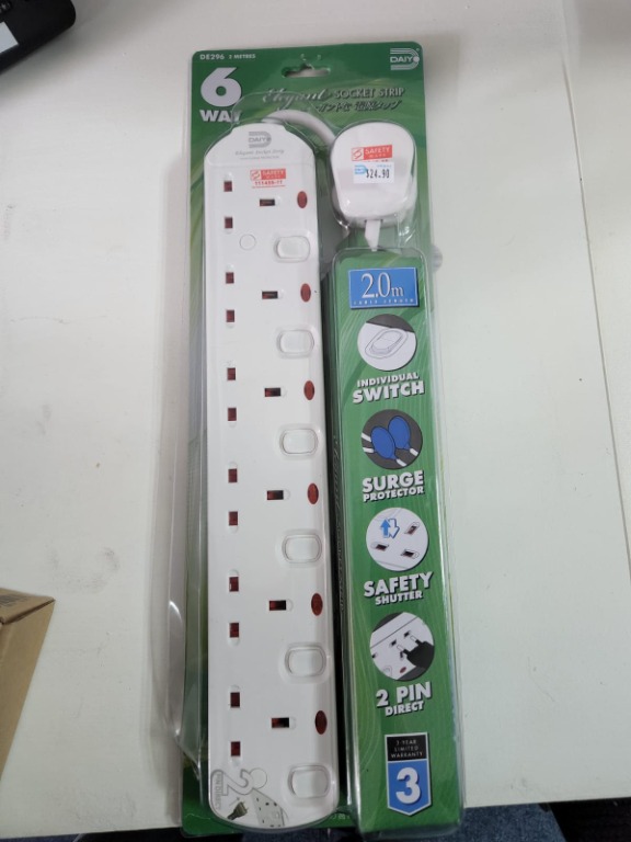 Power Strip Sockets 6, Mobile Phones & Gadgets, Mobile & Gadget ...