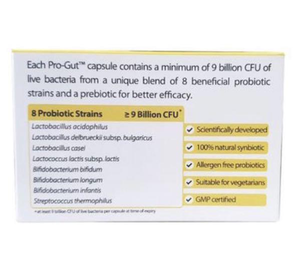 Pro-gut probiotics capsule, box of 100, Health & Nutrition, Health ...
