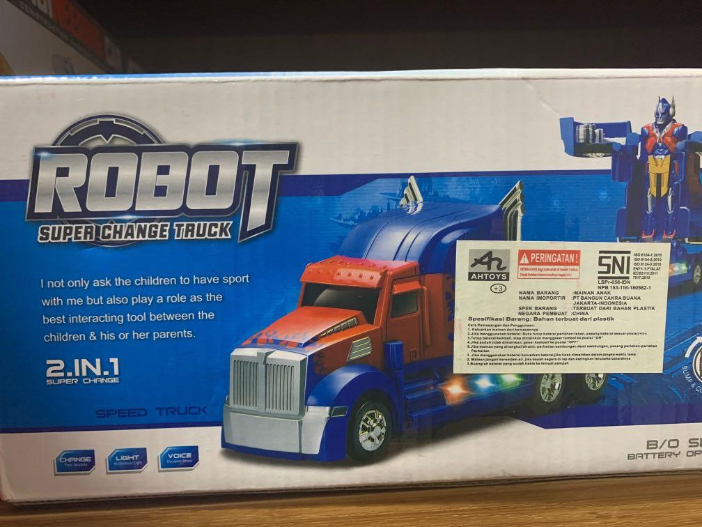 Robot super change truck 2 in 1, Toys & Collectibles, Mainan di Carousell