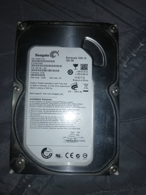 Seagate Barracuda 7200.12 320Gb, Computers & Tech, Parts & Accessories, Hard Disks & Thumbdrives ...