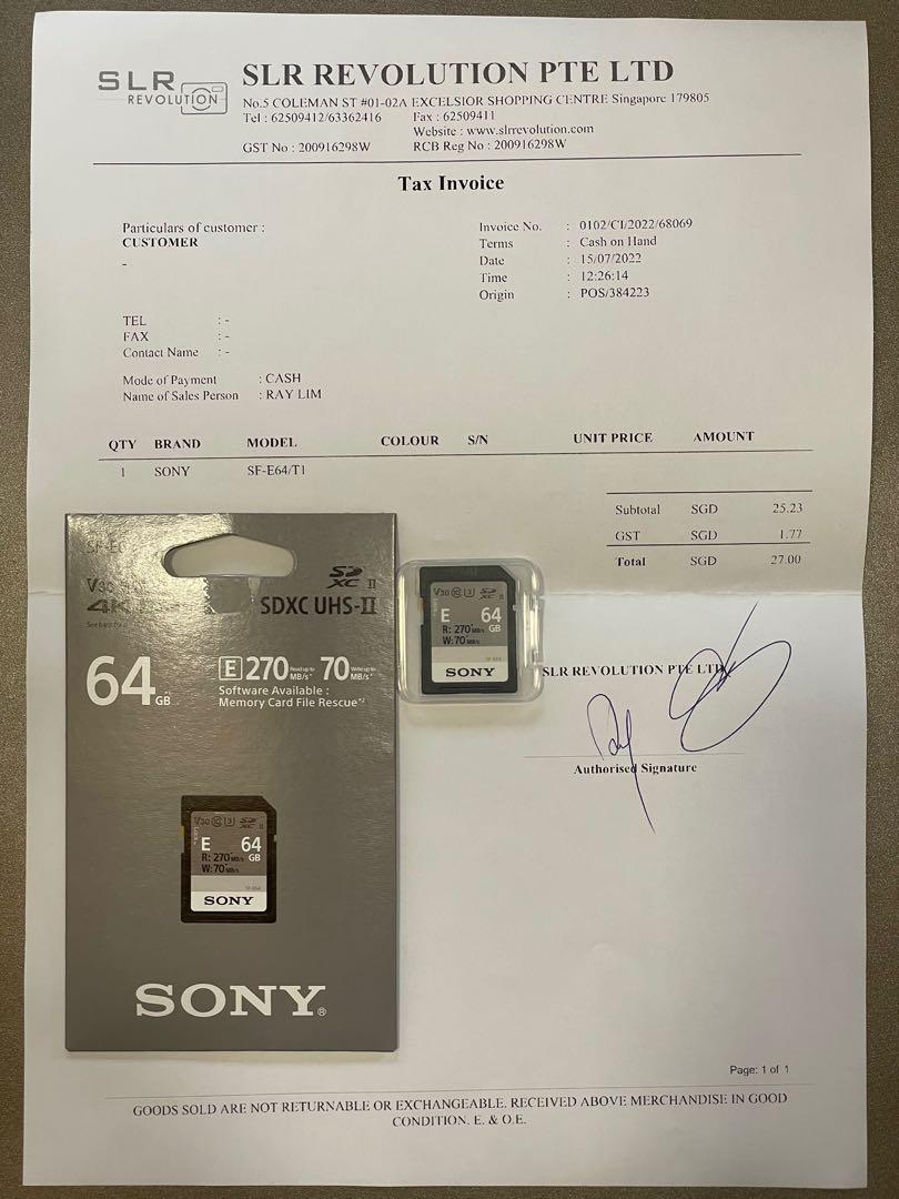 Original Sony 64G Ultra Fast SD Card, Mobile Phones & Gadgets, Mobile ...