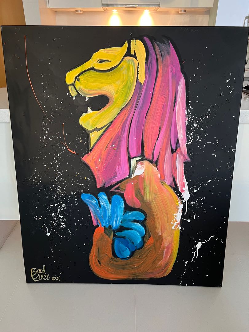 Spray Painting by famous Australian Artist, Hobbies & Toys, Stationery ...