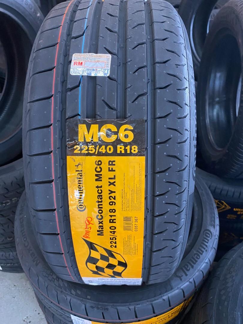 Tayar baru continental mc6 225/40/18, Auto Accessories on Carousell