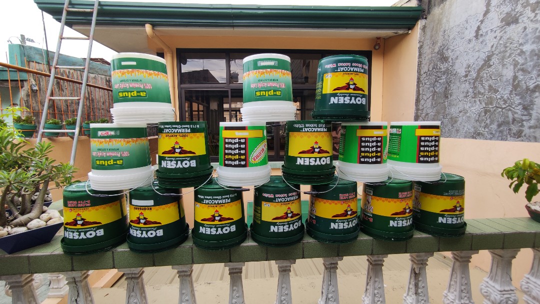 4x Timba Ng pintura for sale "Makapal", Furniture & Home Living, Home ...