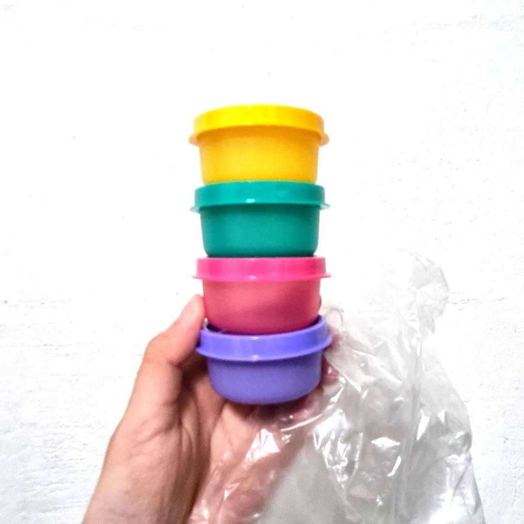 Tupperware 30 ml Mini Smidget Round Container Set of 4, Furniture ...