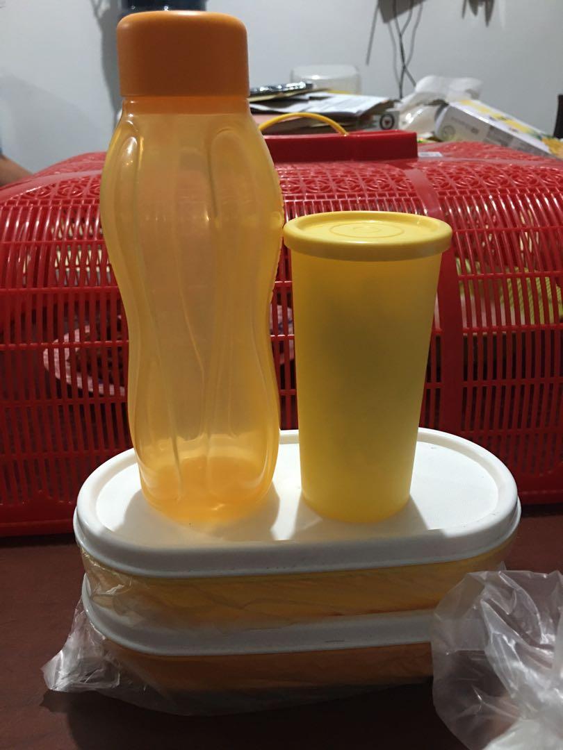 Tupperware Set kuning, Kitchen & Appliances di Carousell