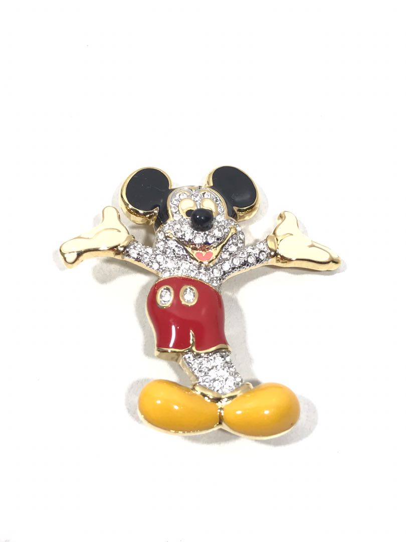 Vintage Disney Mickey Mouse Brooch Pin, Women's Fashion, Jewelry ...