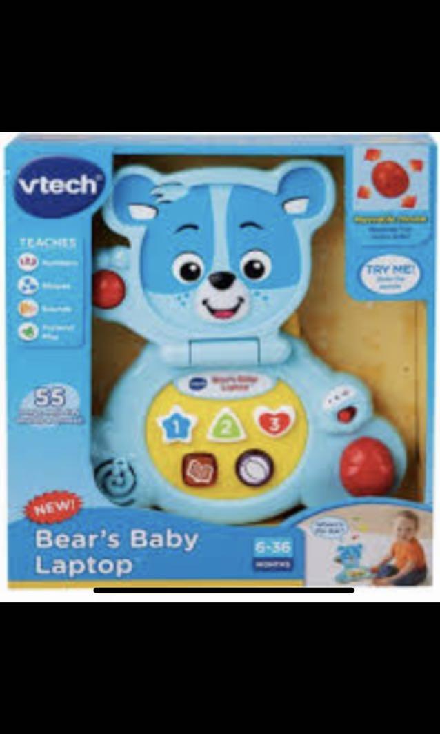 Vtech Bear's Baby Laptop Prelove, Babies & Kids, Infant Playtime on ...