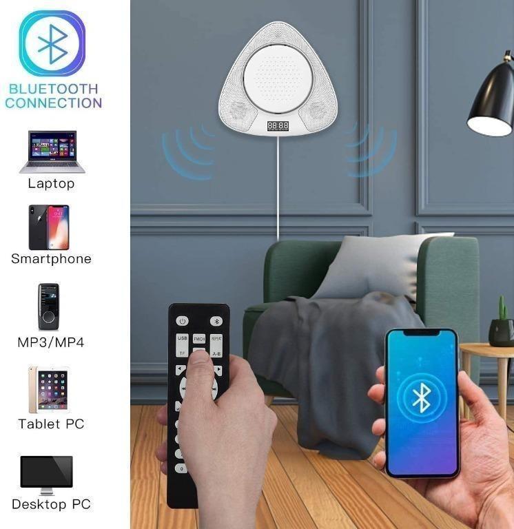 Wall Mountable Portable CD Player with Bluetooth Built-in HiFi Speakers ...