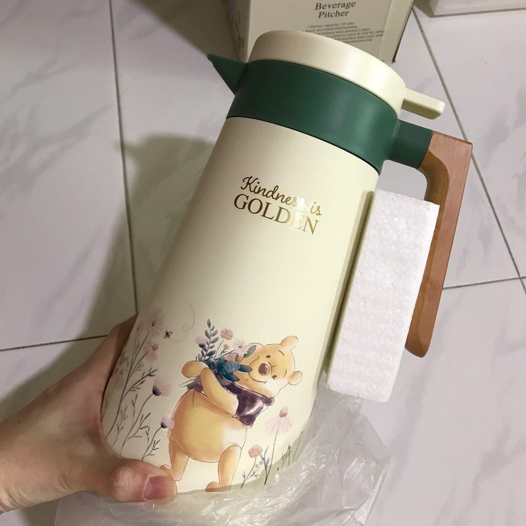 Winnie the Pooh Beverage Pitcher (NTUC) BRAND NEW, Furniture & Home ...
