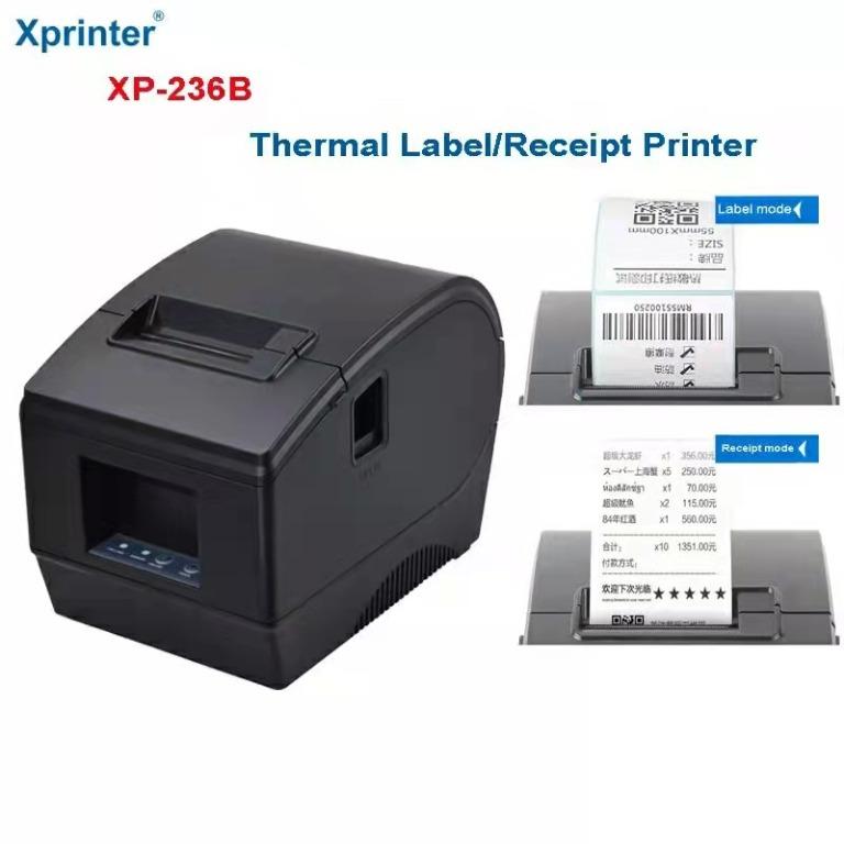 Xprinter XP-236B 2 in 1 Multifunction Label + Receipt Bluetooth Barcode ...