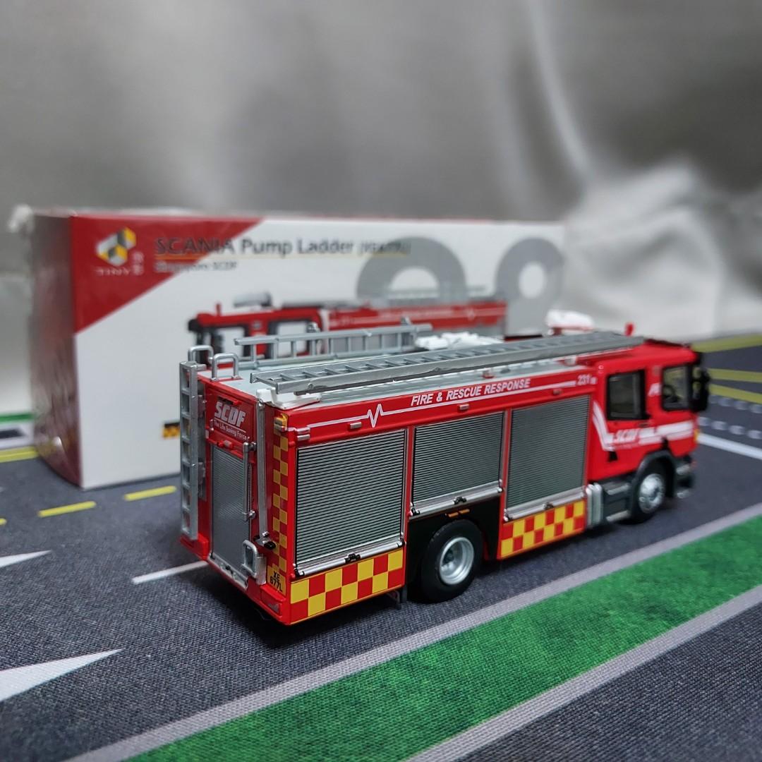 1/64 Scania Fire Engine Pump Ladder Singapore SCDF, Hobbies & Toys ...