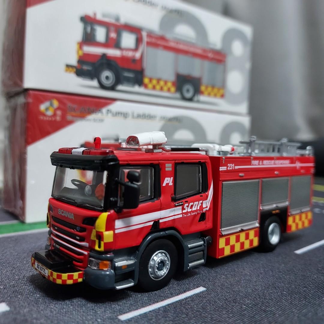 1/64 Scania Fire Engine Pump Ladder Singapore SCDF, Hobbies & Toys ...