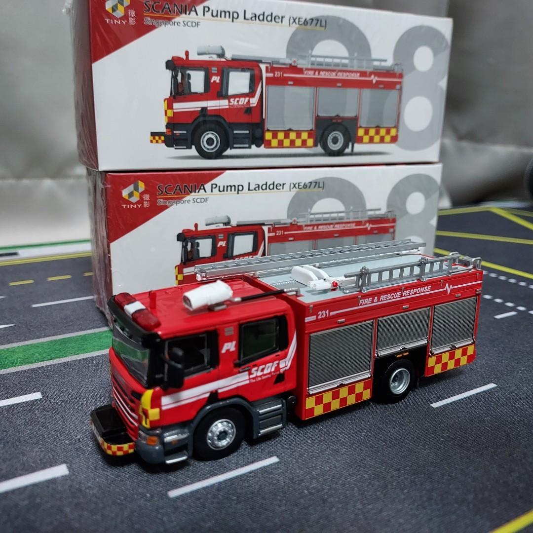 1/64 Scania Fire Engine Pump Ladder Singapore SCDF, Hobbies & Toys ...