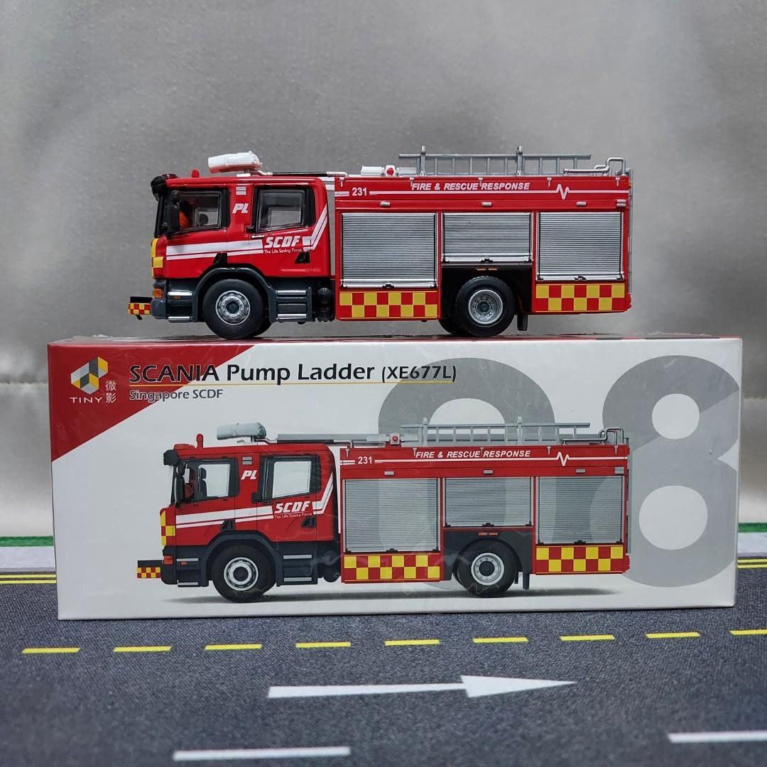 1/64 Scania Fire Engine Pump Ladder Singapore SCDF, Hobbies & Toys ...