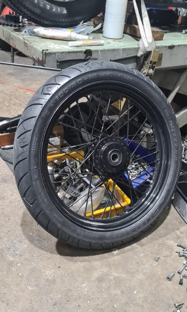 19" inch front rim with tyre harley davidson, Motorcycles, Motorcycle ...