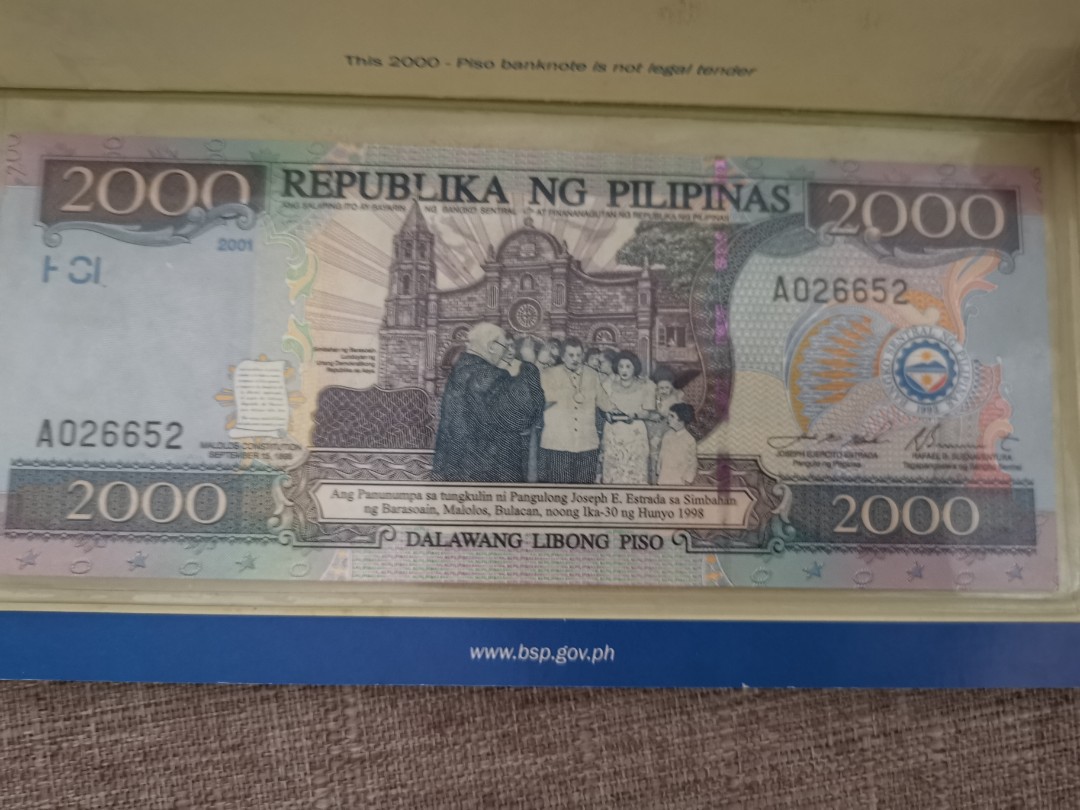 2000 peso commemorative banknote, Hobbies & Toys, Memorabilia ...