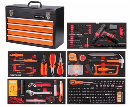 4 drawers toolbox and complete set of tools, Furniture & Home Living ...