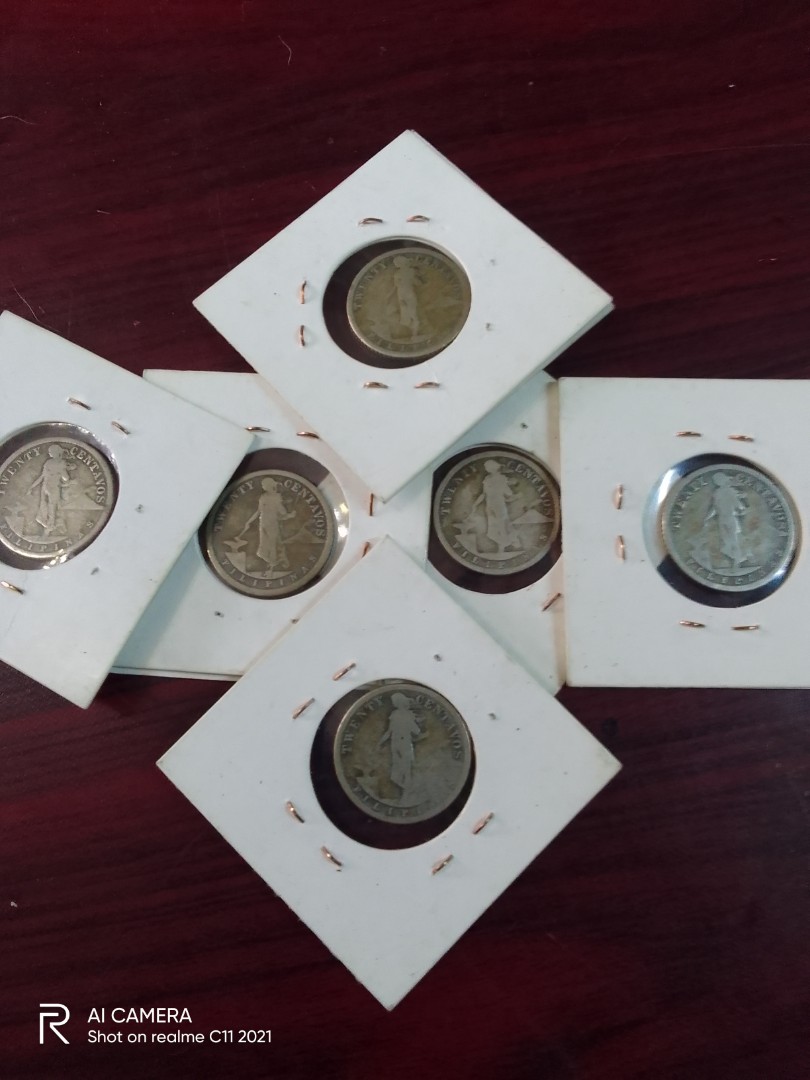 6 pcs 20 cents USPI silver coins, Hobbies & Toys, Memorabilia ...